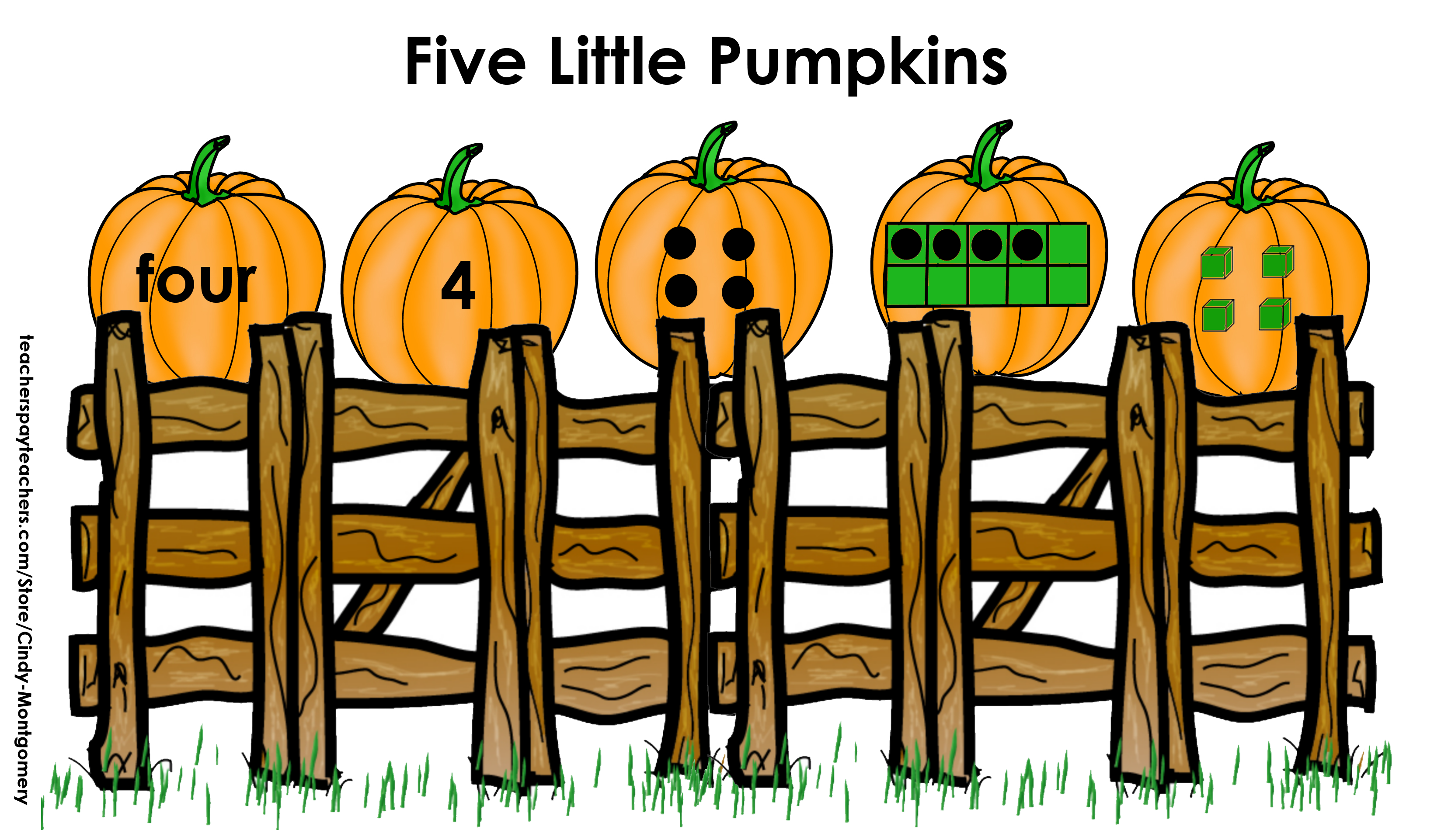 TpT: Five Little Pumpkins Math Activities | Every Day Is The Weekend