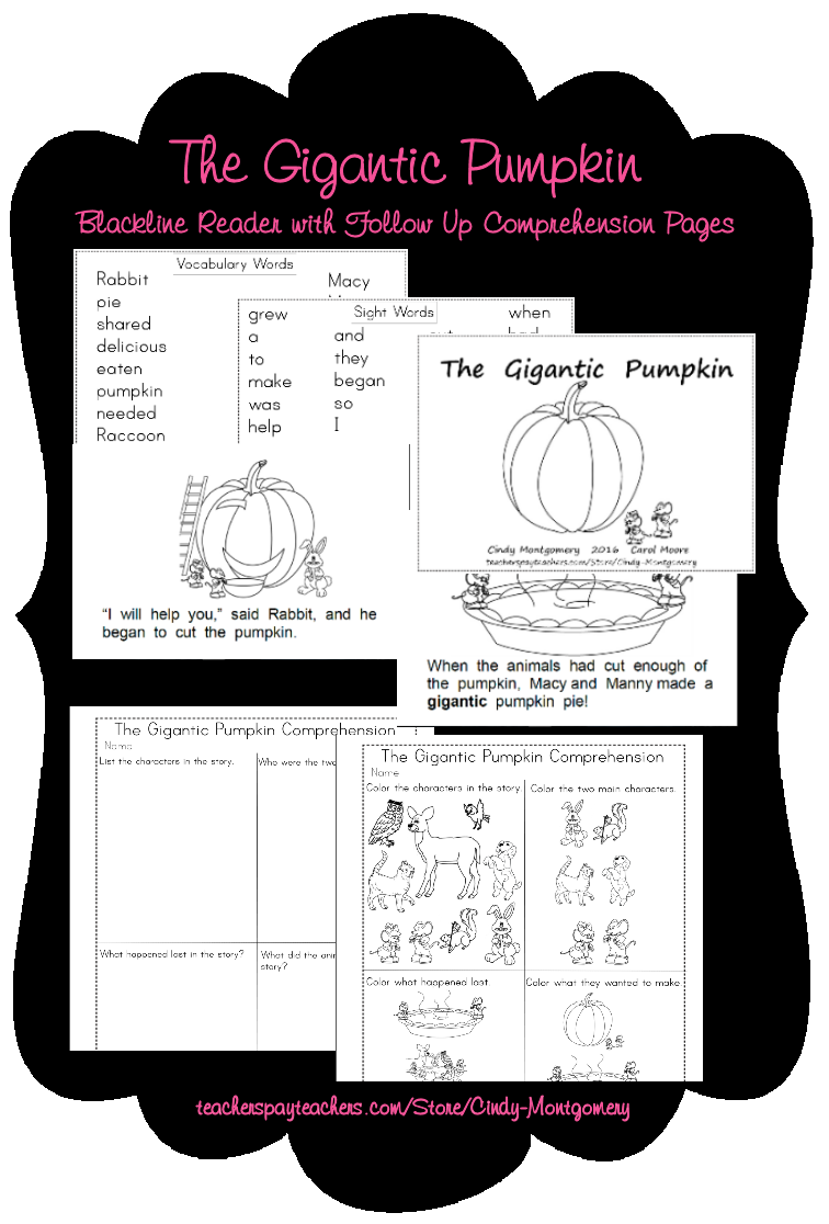 The Gigantic Pumpkin Reader and Comprehension Pages | Every Day Is The ...