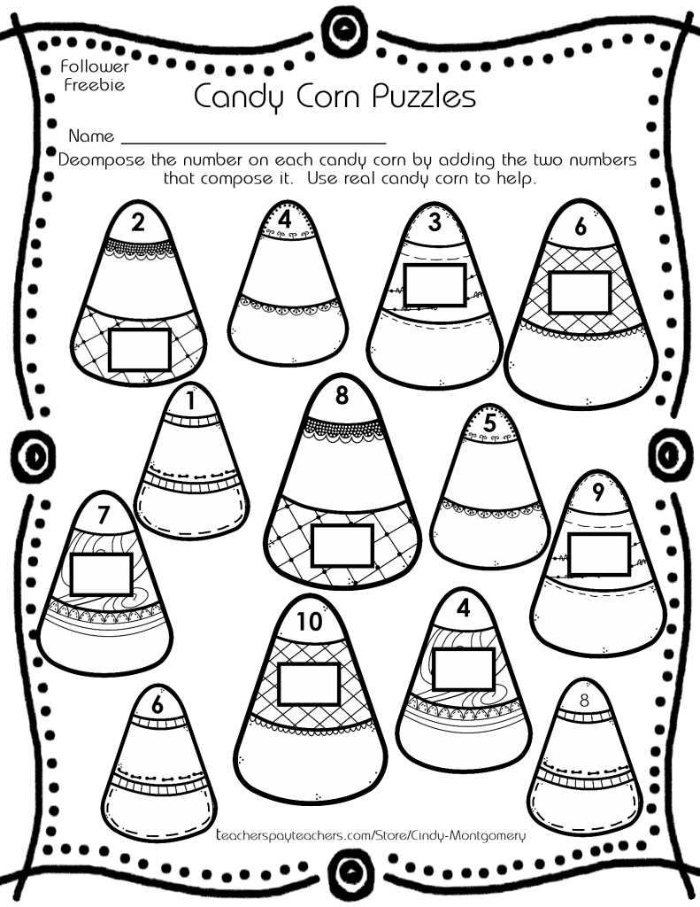 Follower Freebie: Candy Corn Puzzles Page | Every Day Is The Weekend
