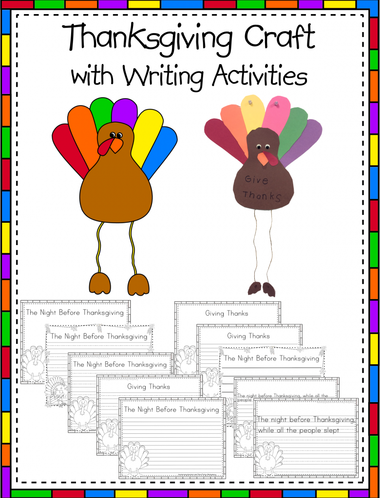 Thanksgiving Turkey Craft with Writing Activities | Every Day Is The ...