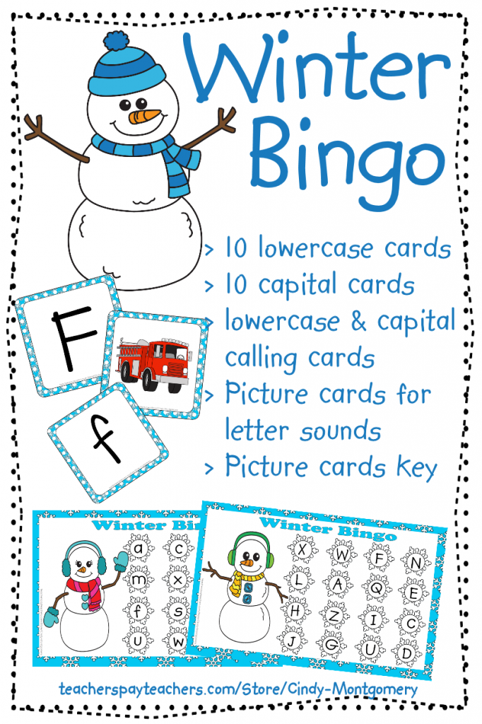 Winter Letters and Sounds Bingo | Every Day Is The Weekend