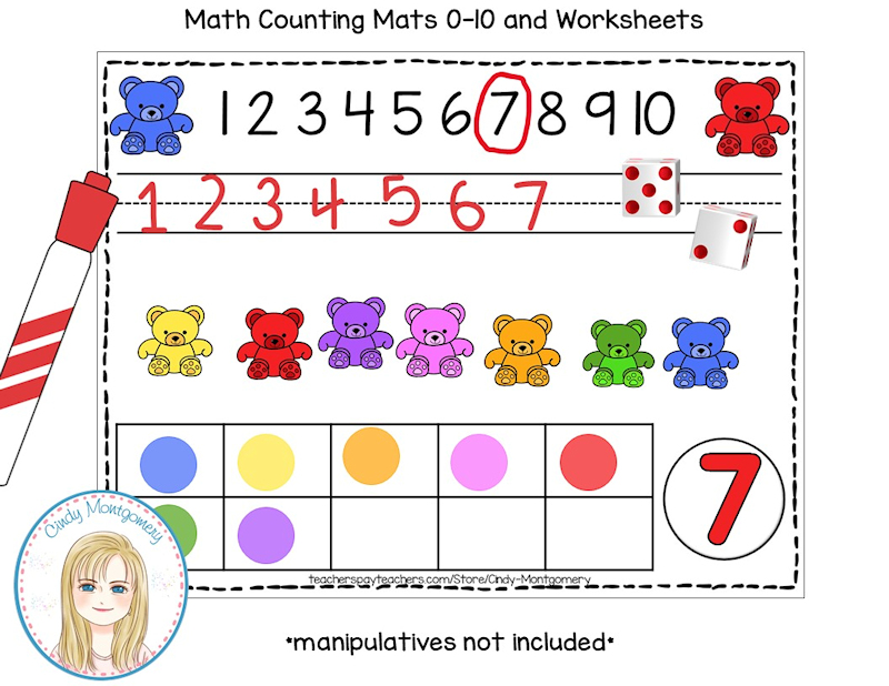 Counting Bear Mats and Counters | Every Day Is The Weekend