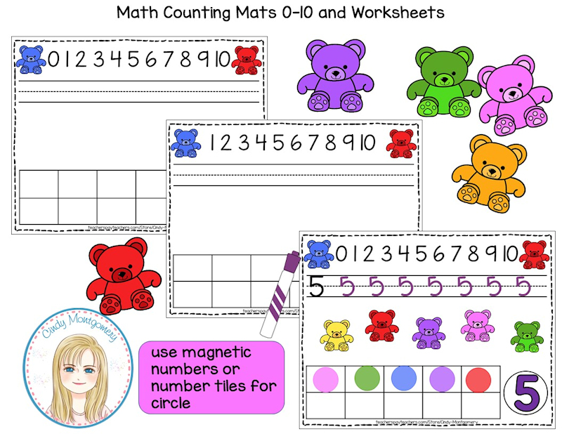 Counting Bear Mats and Counters | Every Day Is The Weekend