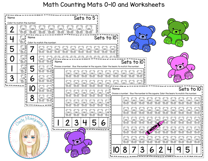 Counting Bear Mats and Counters | Every Day Is The Weekend