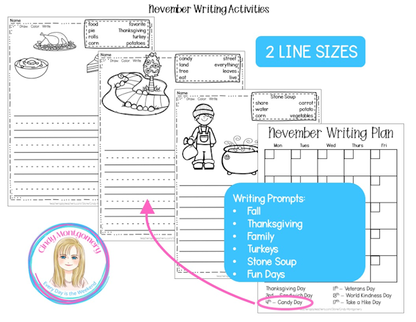Monthly Writing Activities for First Grade and Kindergarten | Every Day ...